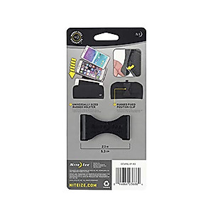 Nite Ize Fits All Phone Holster - Vertical or Horizontal Protective, Clippable Cell Phone Holder for Your Belt Or Waistband - Horizontal - Extra Large - Black