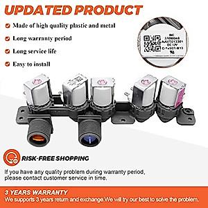 AJU73213301 Washer Water Inlet Valve (OEM part)with 10-year Warranty 2023 UPGRADED GENUNINE water valve replaces for Kenmore LG washing machines wt7200cw, wt5001c*, 79631522211, wt4801cw,wt1201cw,etc.
