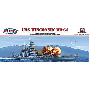 Atlantis USS Wisconsin BB-64 Battleship 1/665 Plastic Model Kit