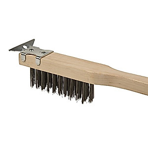 Update International BRW-11HD 11" Wire Brush with Scraper, Wood Block and S/Bristal