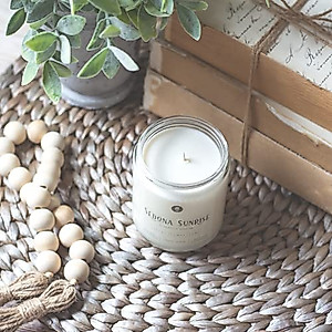 Sedona Sunrise Scented Candle Cactus Flower + Jade + Agave + Aloe | Aromatherapy Soy Candle | Valentines Day Gift - 8 oz.