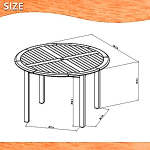 Amazonia Adelaide Eucalyptus Patio Dining Set | Teak Finish | Durable and Ideal for Outdoors, Round 5-Piece