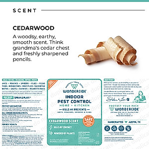 Wondercide - Indoor Pest Control Spray for Home and Kitchen - Ant, Roach, Spider, Fly, Flea, Bug Killer and Insect Repellent - with Natural Essential Oils - Pet and Family Safe — Cedarwood 32 oz