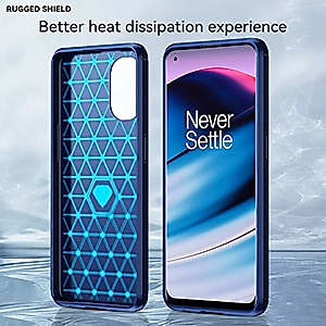 HNHYGETE for OnePlus Nord N20 5G Case, Nord N20 5G Case, Soft Silicone Slim Shockproof Anti-Fingerprint Full Protective Phone Cases for OnePlus Nord N20 5G (Blue)