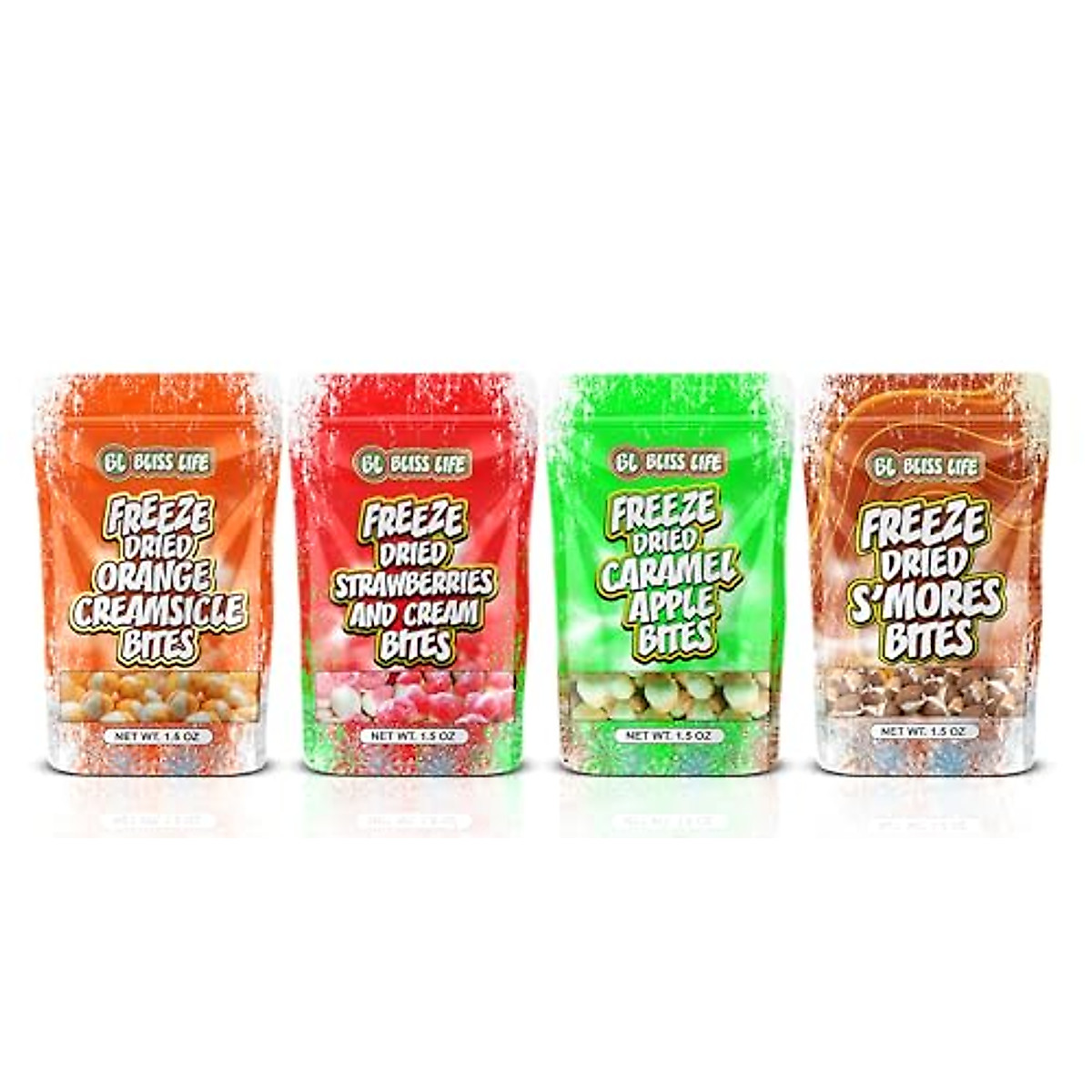 Bliss Life Freeze Dried Colorful Candy - Freeze Dried Candy Variety Pack, ASMR Candy - Sour Dry Freeze Candy with Unique Flavors - A Trendy, Novelty Treat Great for TikTok Challenge (5 oz)