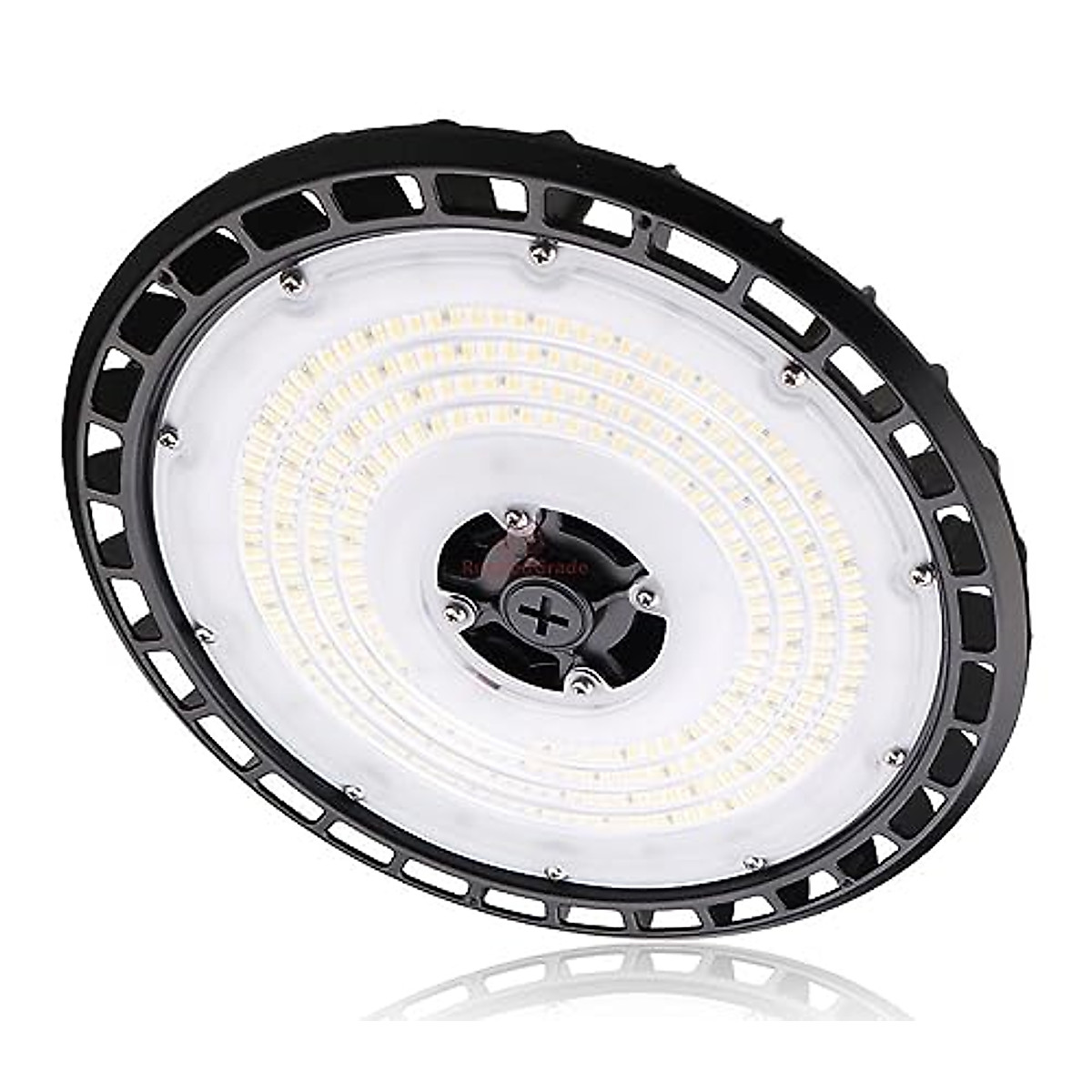 RuggedGrade 100 Watt LED High Bay UFO Corvus Series Lights - with 40w Kono Series Battery Back Up - 14,500 Lumen - 3.3ft Cord - 5000K - DLC Premium 5.1 Optional