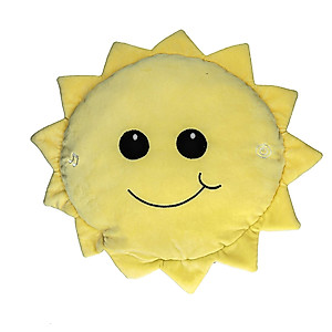 Around The Crib kokoons Cuddly Sun Plush Musical Night Light - Double Sided. Pale Yellow/Dark Yellow
