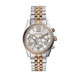 Michael Kors Watches Women's Lexington Quartz Watch with Stainless Steel Strap, Silver, 20 (Model: MK5735)