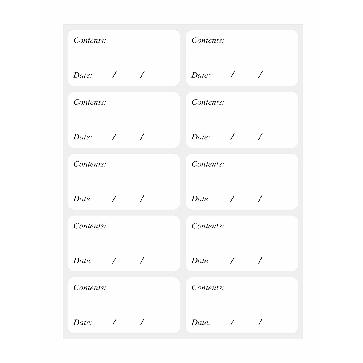 Hybsk Removable Freezer Labels Easy Peel Off - Frozen Food Storage 100pcs Labels That Leave No Sticky Residue After Use (Type 1)