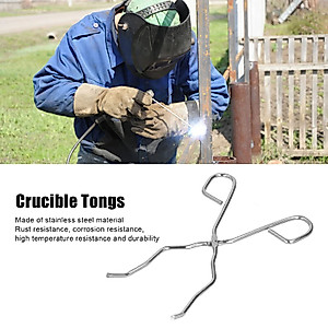 5Pcs Crucible Tongs, Stainless Steel Clamp Pliers Holder Casting Tool Lab Tongs Professional Grade for Metal Casting Gold Melting for Laboratory Industry