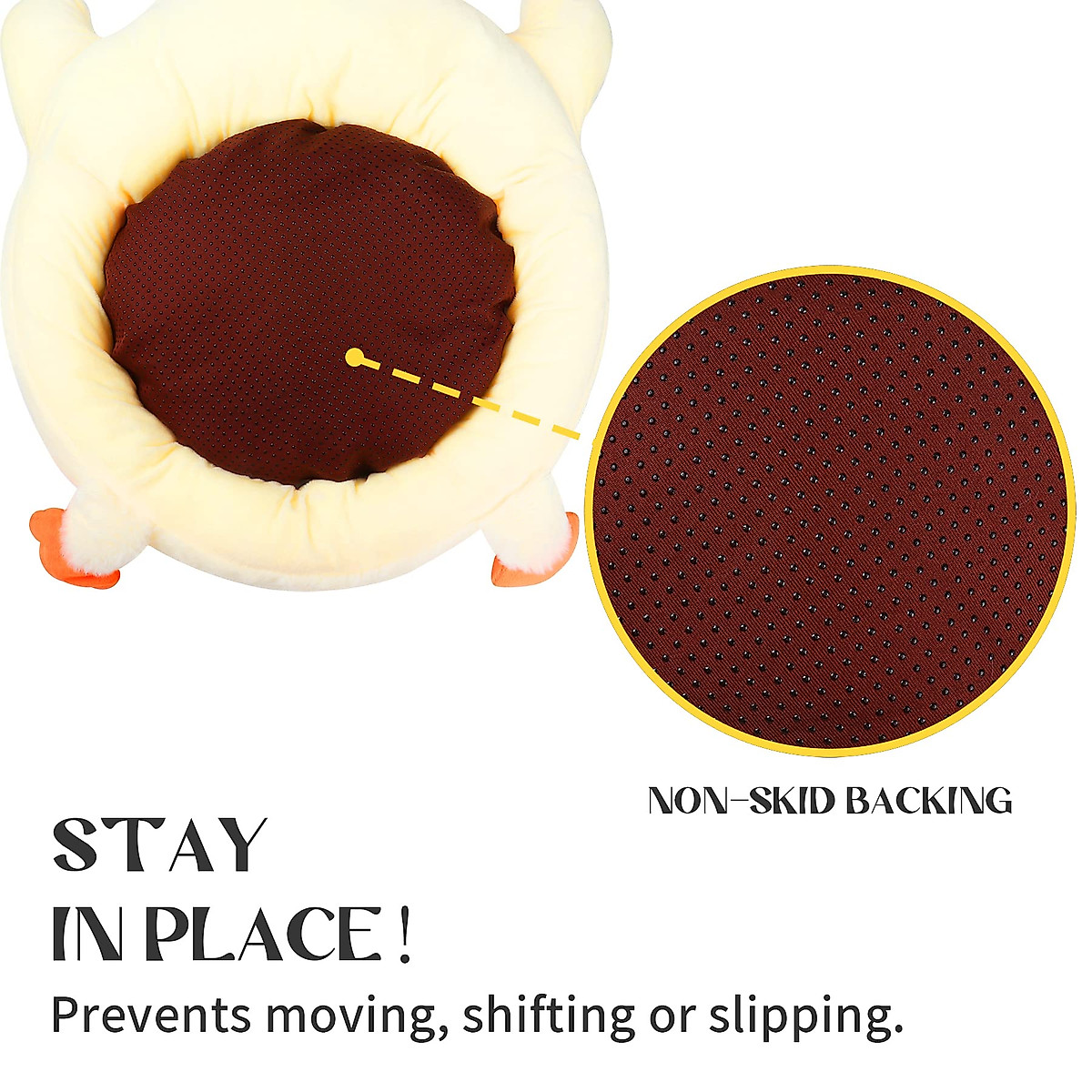 Fortuning's JDS Cute Cartoon Seat Cushion, Non Slip Floor Cushions Seating with Extra Waist Support for Kids and Adult, Floor Cushion for Kitchen Office Bedroom, Kids Girlfriend Gift