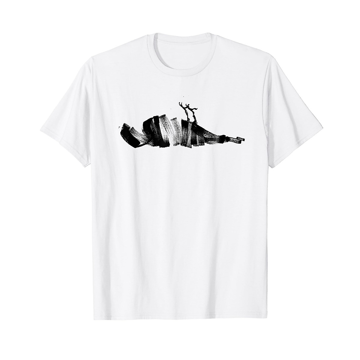 ATTICUS Brush Bird T Shirt (Black Print)