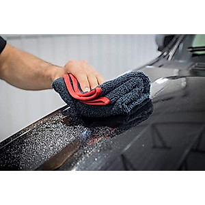 White Diamond Detail Products Extra Thick Double Sided Microfiber Towel with Silk Trim, (16in. x 16in.) (3)