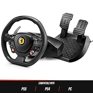 Thrustmaster T80 Ferrari 488 GTB with Pedals (Compatible with PS5,PS4,PC)