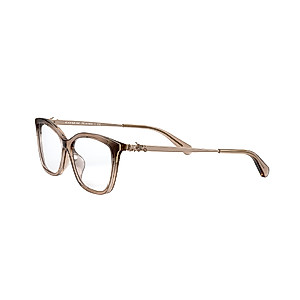 Coach HC6146U Universal Fit Prescription Eyewear Frames, Transparent Brown/Demo Lens, 53 mm