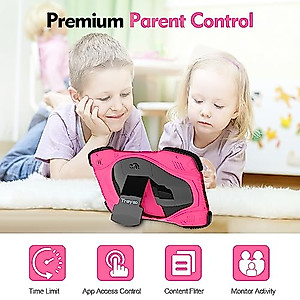 Tablet for Kids Tablet 10 inch with Case Included, Tablet for Toddlers Tablet 10 inch Children Tablets for Kids Android Tablet 3GB 64GB with WiFi Dual Camera Learning Games for Boys Girls (Roser)