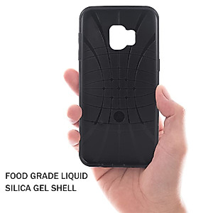 ELISORLI Compatible with Samsung Galaxy J4 2018 Case Rugged Thin Slim Full Body Grip Bumper Cell Soft Accessories Anti-Slip Fit Rubber TPU Mobile Protection Phone Cover for Glaxay J 4 Women Men Red