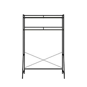 Novogratz Beverly Over-The-Bed Storage for Twin & XL Twin Beds (18.5" L x 42.83" W x 64.86" H), Espresso/Black