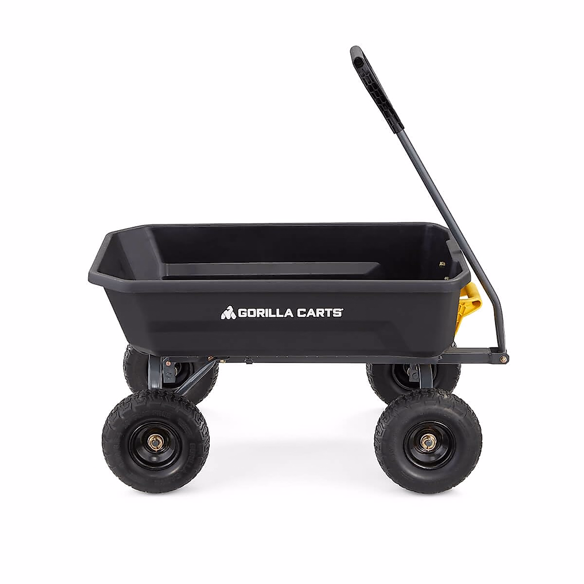 Gorilla Carts 4GCG-NF 4 Cu. Ft. Poly Garden Dump Cart with No-Flat Tires, Black (Amazon Exclusive)