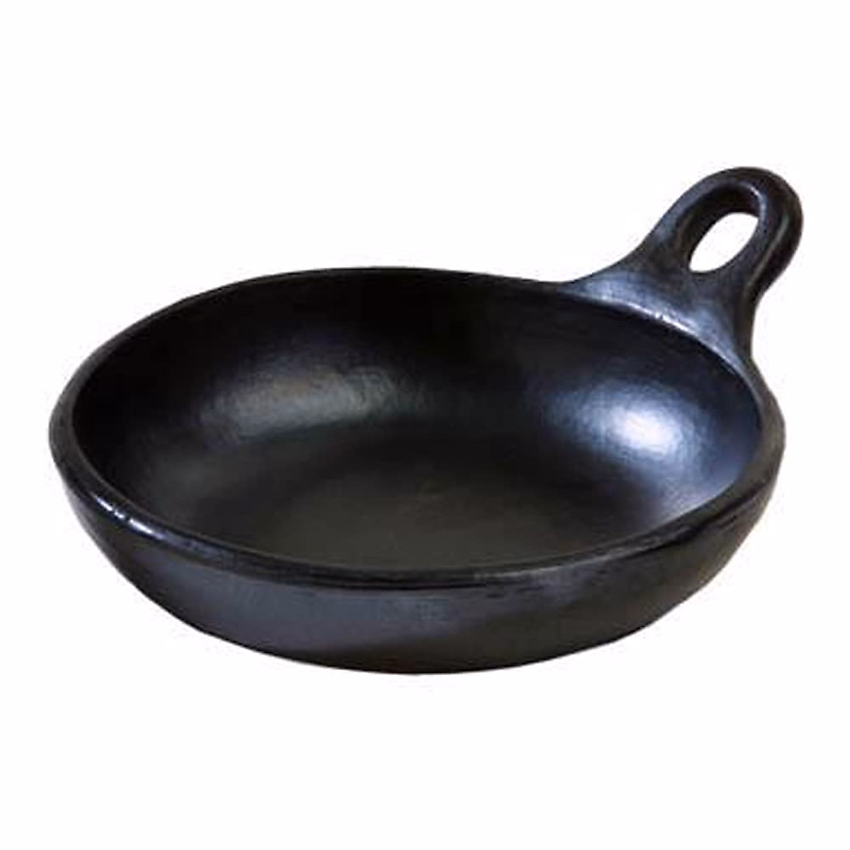 Toque Blanche Authentic Chamba Saute Pan – Gift for Men & Women – Handmade Black Clay Cooking & Serving Pan with Handle – Deep Pan with Lid - Stovetop & Oven Safe Deep Skillet, 8 Inches