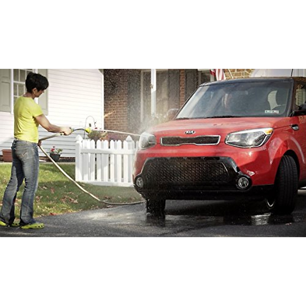 The Relaxed Gardener Watering Wand - 15" Garden Hose Nozzle Sprayer 8 Adjustable Spray Patterns and Thumb Control Shut Off Valve