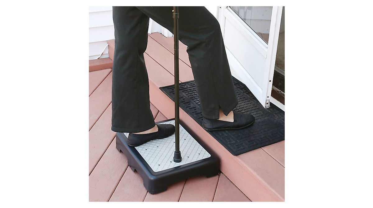 SUPPORT PLUS 3.5" Half Step Stool | Non-Slip Safety for Seniors