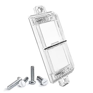 Rocker Light Switch Guard, ILIVABLE Child Proof Switch Plate Cover Guard Protects Your Lights from Being Accidentally Turned On or Off by Children and Adults (Clear,Pack of 2)
