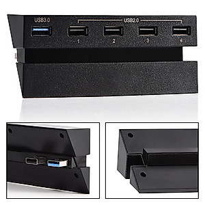 USB Hub 5-Port Portable Wear-Resisting Compatible with Game Console