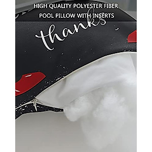 SEVENBABU Throw Pillows with Strap, Neck & Lumbar Support Pillow Oudoor Patio Pillows, Welcome Red High Heels Pillow for Recliner, Beach Chair, Office Chair, Sofa, Armchair