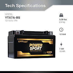 ExpertPower YTX7A-BS 12v7ah lead_acid_battery