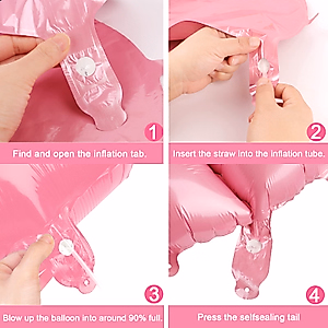 40 Inch Pink Number Balloon 0-9(Zero-Nine) with Crown, Big Size Happy Birthday Balloon, Foil Helium Big Number Balloon for Birthday Party,Wedding, Anniversary (PINK 2)