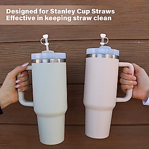 Straw Cover Cap for Stanley Cup, 10mm Silicone Straw Cover Compatible with Stanley 30&40 Oz Tumbler with Handle, 0.4in Straw Topper Stanley Cup Accessories (6)