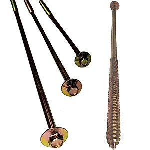 (25) 8" - Zinc Coated Rust Resistant Timber Tie - Heavy Duty 1/4" - Hex Head Structural Screw - 5/8" Wide Flange Head with coarse Thread for Secure Hold - Heavy Duty 3/16" Shank for Extra Strength