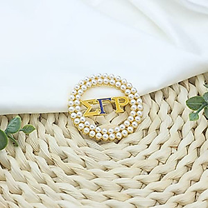 SGRho Sorority Paraphernalia Bracelet Brooch Pin 1922 Sorority Necklace Greek Sorority Gift for Women Girls (1922 Brooch)