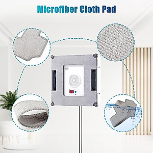 9 Pack Washable Mop Cloths Cleaning Rag for Ecovacs WINBOT W1 / W1 Pro/ W2 Omni/ W2 Window Cleaner Robot Accessories