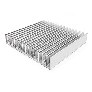 Awxlumv 100mm Heatsink 100x100x18mm/ 3.94''x3.94''x0.71'' Heat Sinks Radiator for Circuit Board Transistor Semiconductor Devices Control System Multimedia Components Equipment with 16 Fins - Sliver