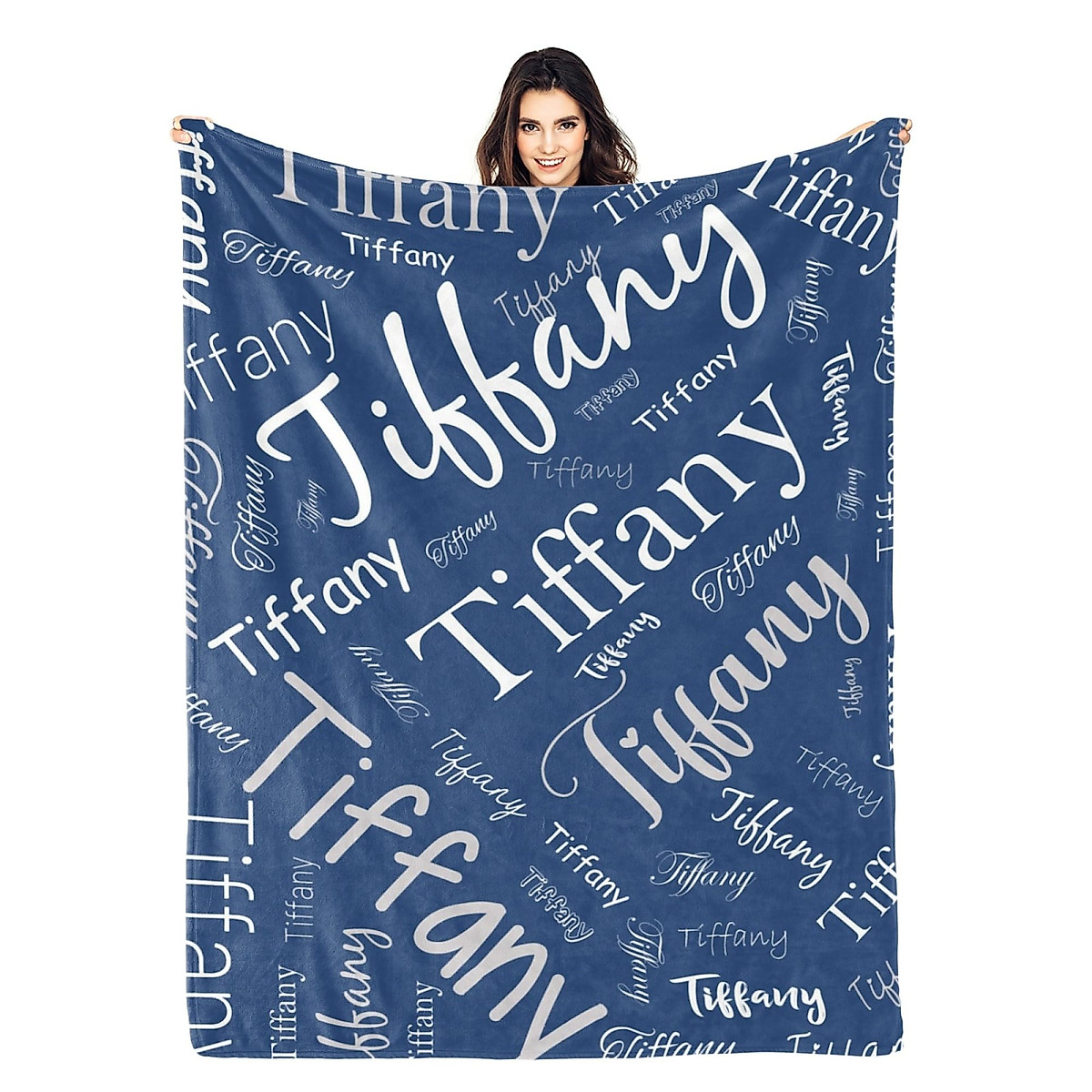 Esthqetic Personalized Blankets for Kids Adult Personalized Blankets with Names Custom Blanket with Name Flannel Throw Blanket for Christmas Mothers Fathers Valentines Day Gifts