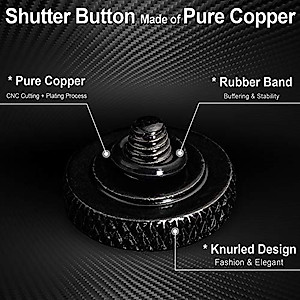 Camera Shutter Button (2 Pack/Black) Upscale and Delicate Soft Shutter Release Button