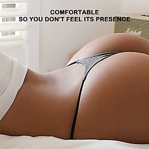 VISSAY Women's thong，T Back Low Waist panties Cotton Seamless underwear sexy G-String bikini thong(M)