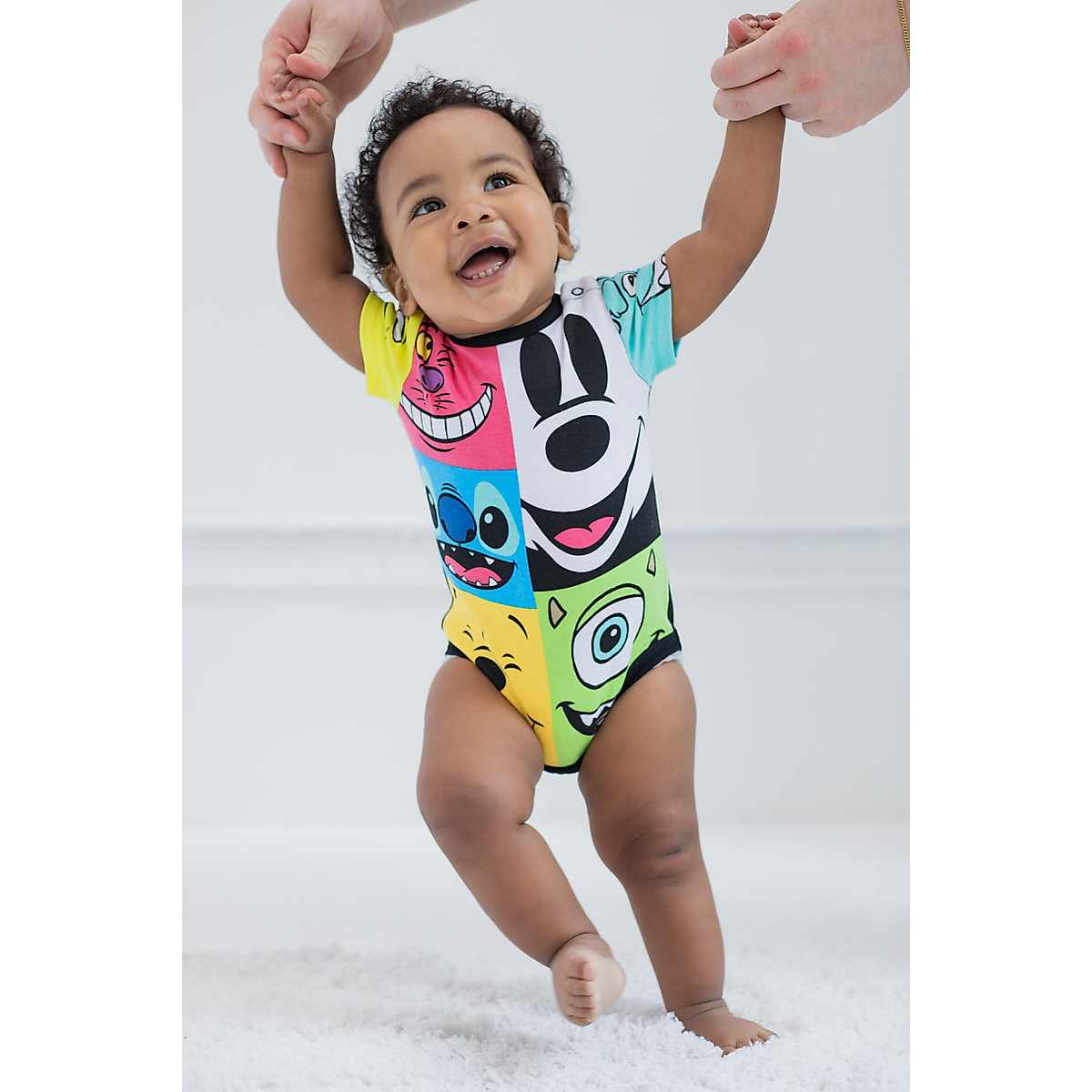 Disney D100 Stitch Mickey Mouse Winnie the Pooh Newborn Baby Boys Bodysuit Multicolor Newborn