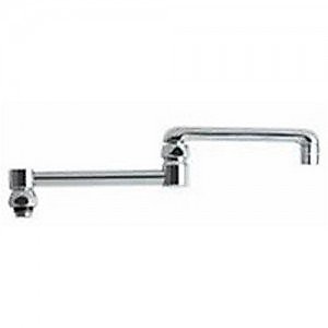 Chicago Faucets DJ18JKABCP Double Jointed 18 inch Swing Spout w/Aerator Outlet Chrome-2PK