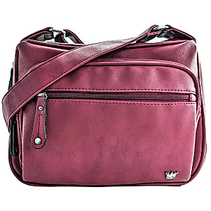 Purse King Magnum Concealed Carry Handbag (Burgundy), Large