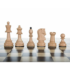 Chess and games shop Muba Dubrovnik 6EF Handmade Wooden Chess Set 21 Inch Board with Standard Plastic Wood Imitation Chessmen- Storage Box to Store All The Piece