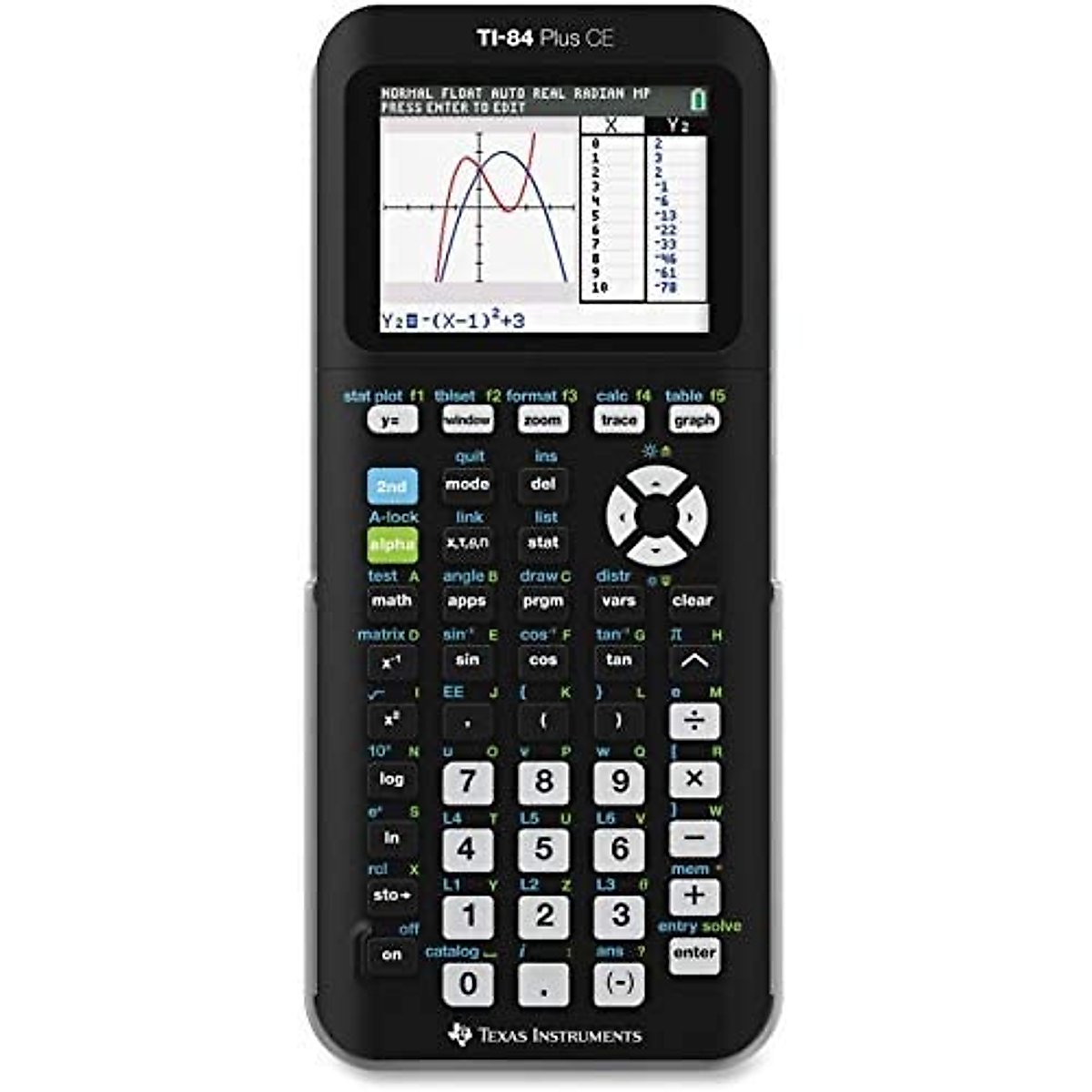 Texas Instruments ti-84 Plus Ce Color Graphing Calculator, Black