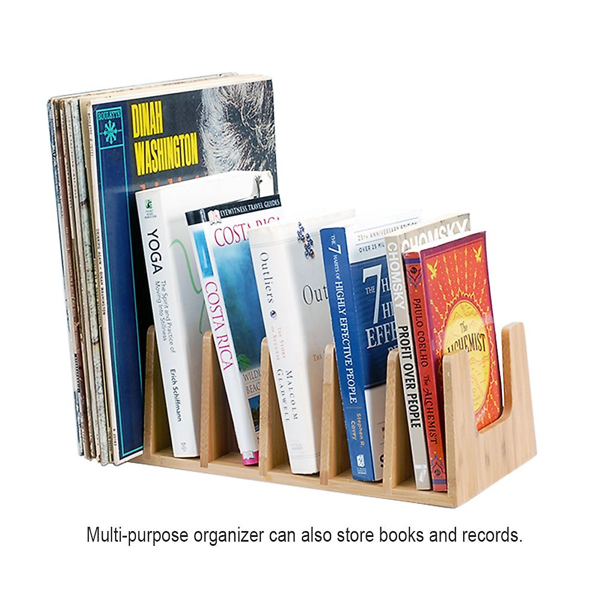 MobileVision Bamboo Pot Lid Holder Organizer for Storage in Cabinets or Kitchen Countertops and Cupboards