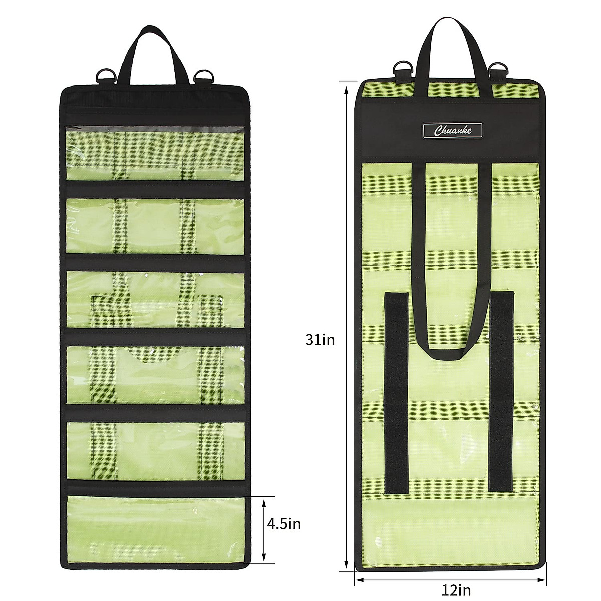 Chuanke Lure Bag 6 Pocket PVC Protective Cover Durable Fishing Bag Trolling Lure Tackle Box 31" x 12"