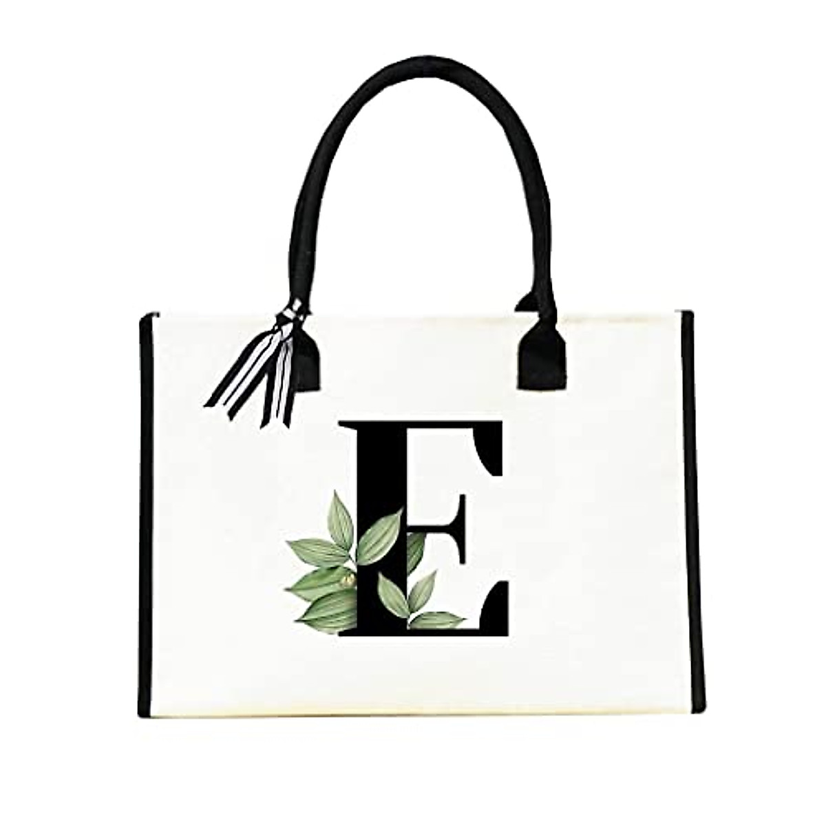 SANCABA 20th 30th 40th 50th Gfits Tote Bag Initial Monogrammed Bag,Personalized Beach Bag Reusable Bags,Wedding Bride Bridemaids