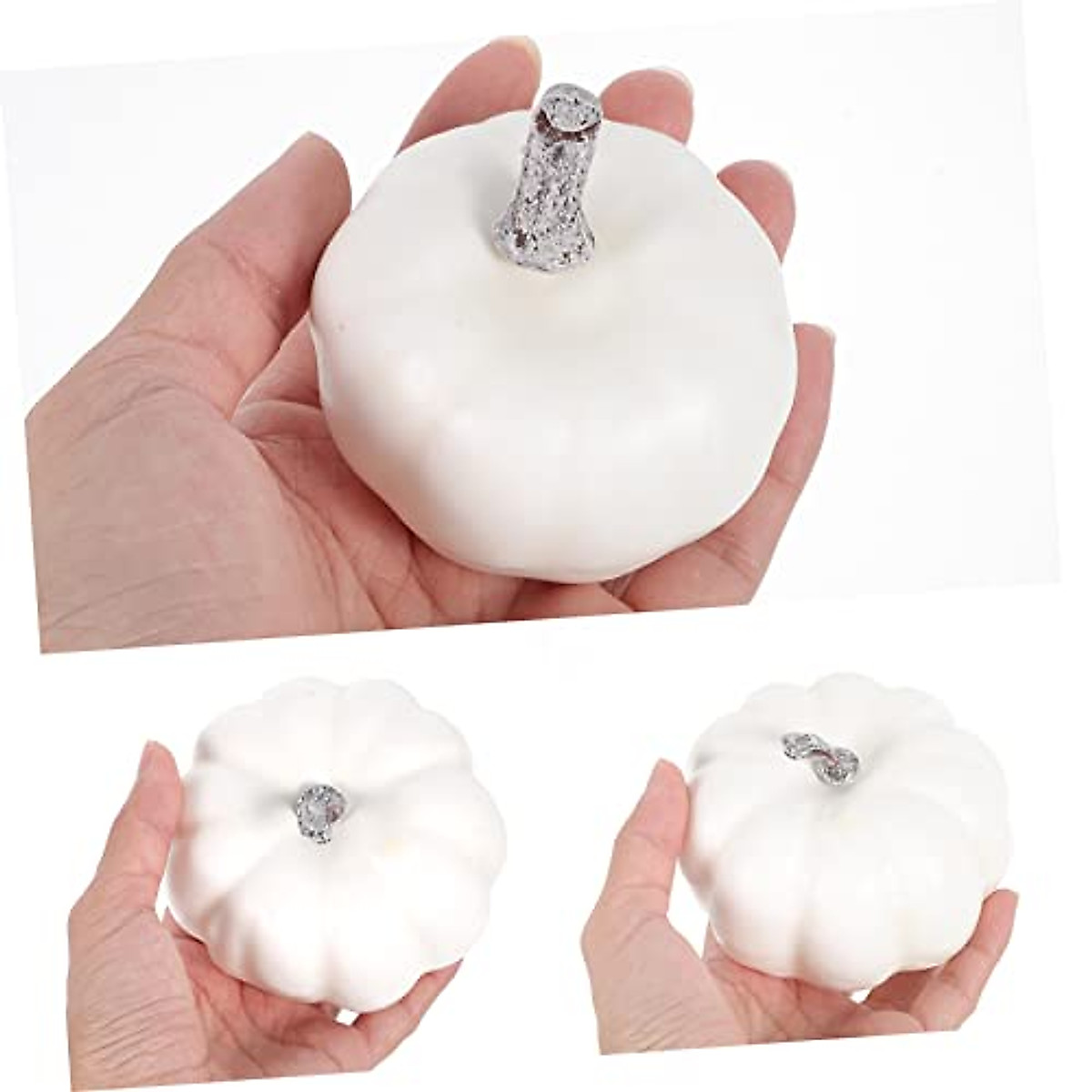 ORFOFE 1 Set Artificial Pumpkin Fake Pumpkin Ornament Fall Decorations Fall Autumn Pumpkin Simulation Pumpkin DIY White Pumpkin Halloween Home Decor Pumpkin Decor Wreath Desktop Foam