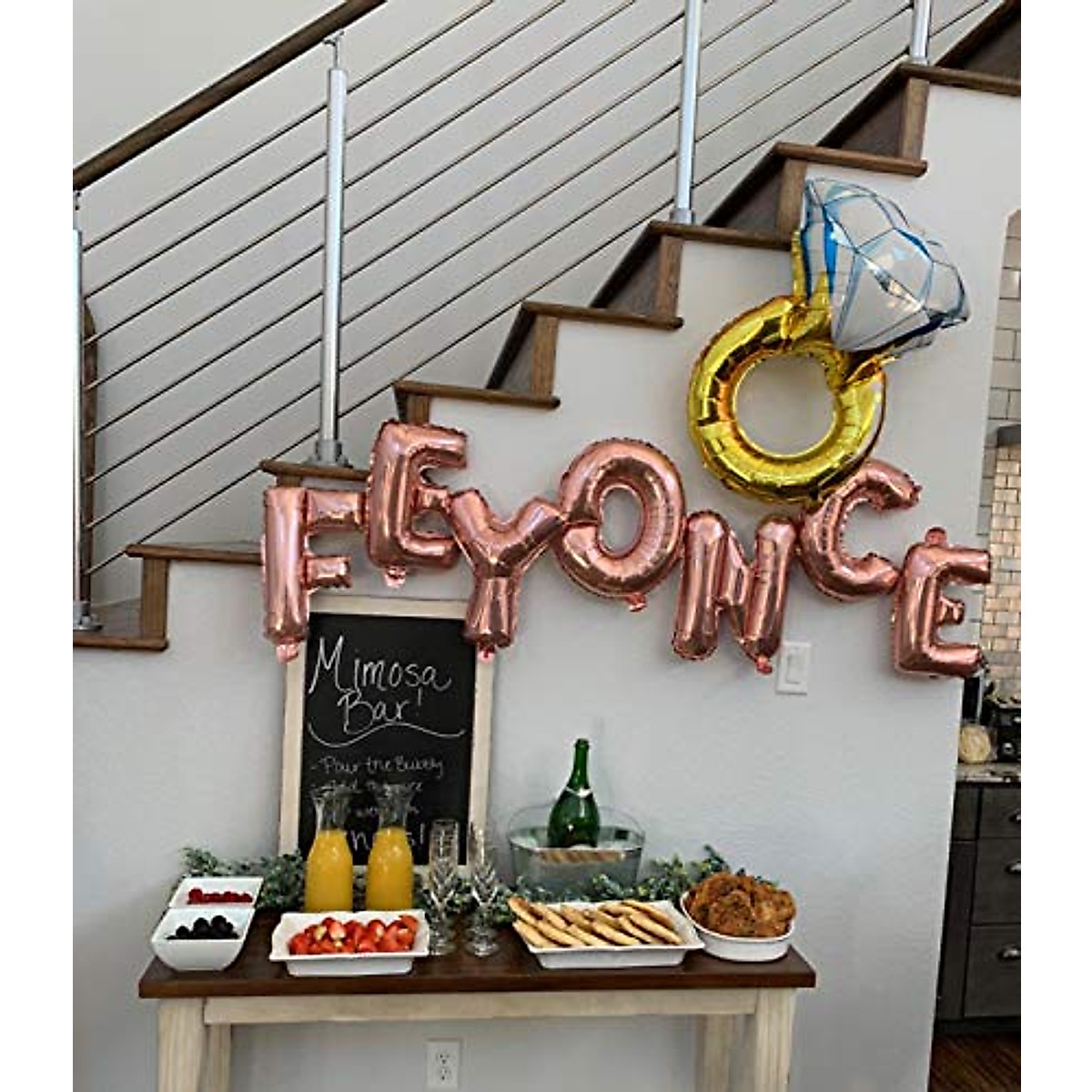 LaVenty Set of 12 Rose Gold FEYONCE Balloons Bachelorette Party Decor Feyonce Party Decoration Engagement Balloon Proposal Decoration