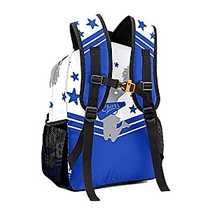 WOWPersonalTailor Cheers Blue Cheerleader Shoulder Backpack Waterproof Travel Bag for Family Friends Gifts